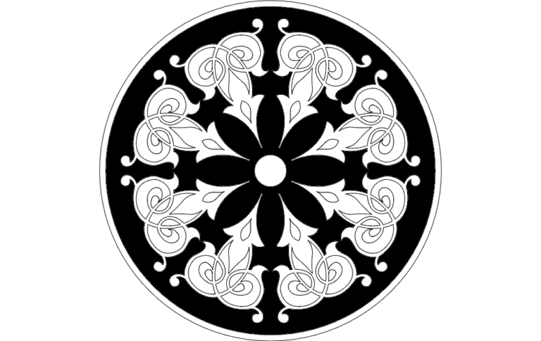Flower Scroll dxf File