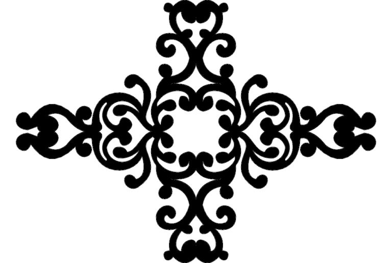 Flower Scroll dxf File - CNC FILE