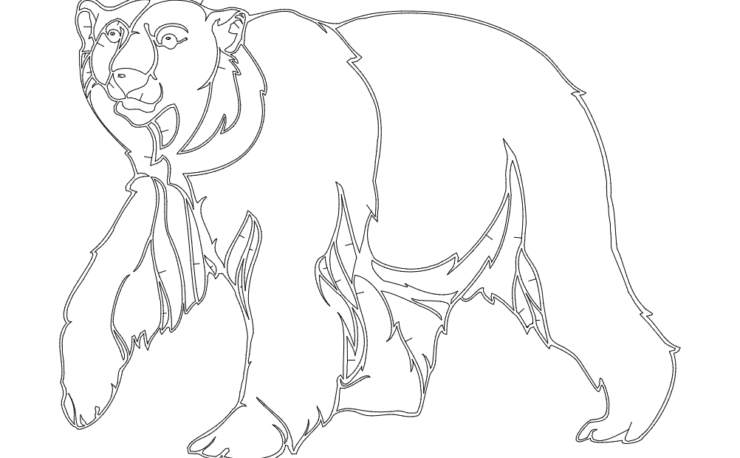 Bear dxf File - Cnc File