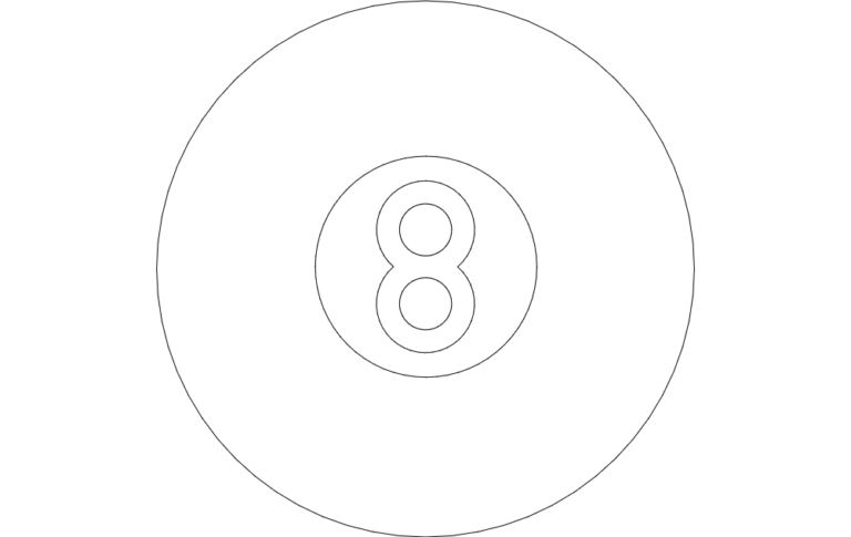 8 ball dxf File - Cnc file
