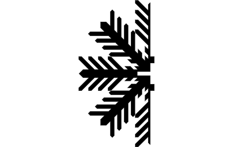 Snowflake D dxf File - Cnc file