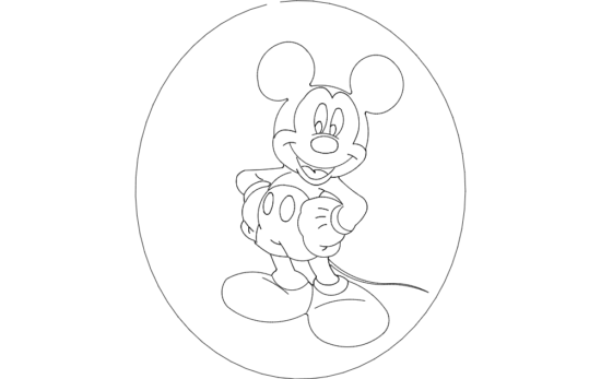 Mickey Mouse dxf File - Cnc File