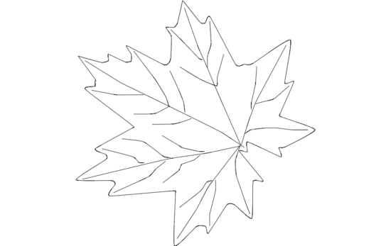 Maple Leaf dxf File - Cnc File