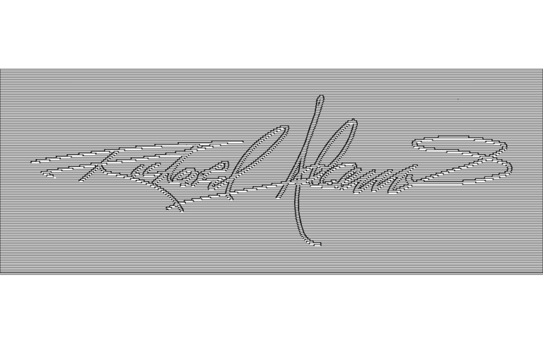 Line Letters dxf File - Cnc File