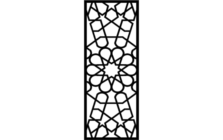 Flower Scroll dxf File