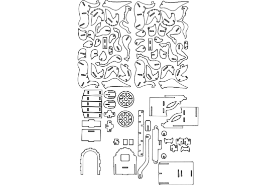 City Buildings dxf File - Cnc File
