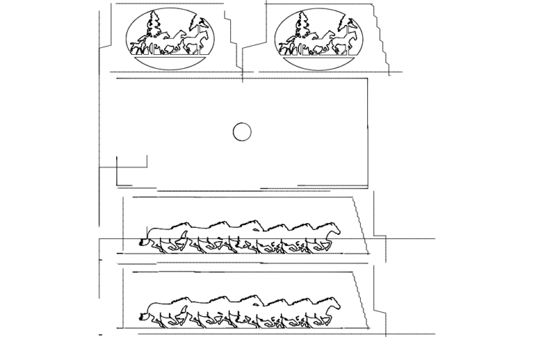 Cowboy And Rodeo Scene dxf File - CNC FILE