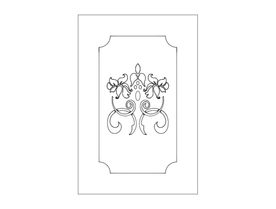Fancy edge card dxf File - CNC FILE