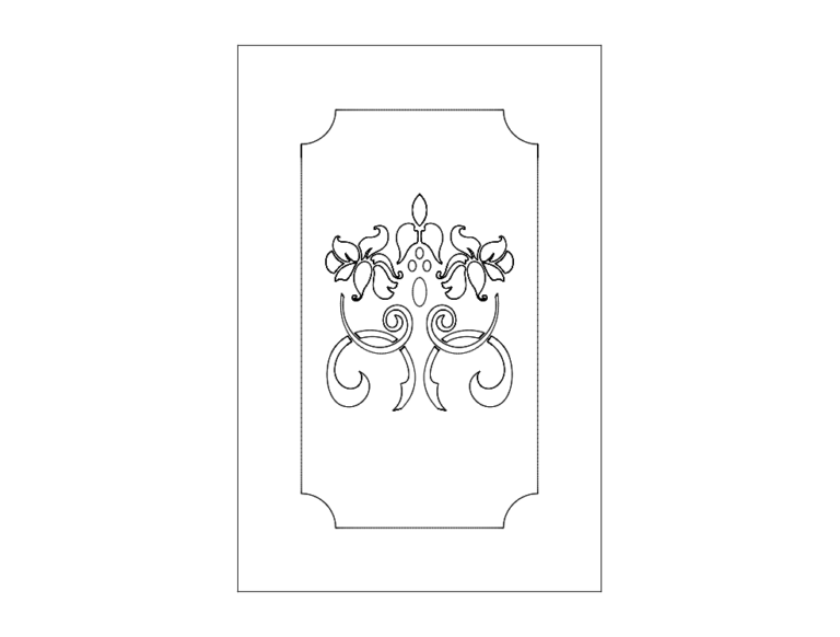 Fancy edge card dxf File - CNC FILE