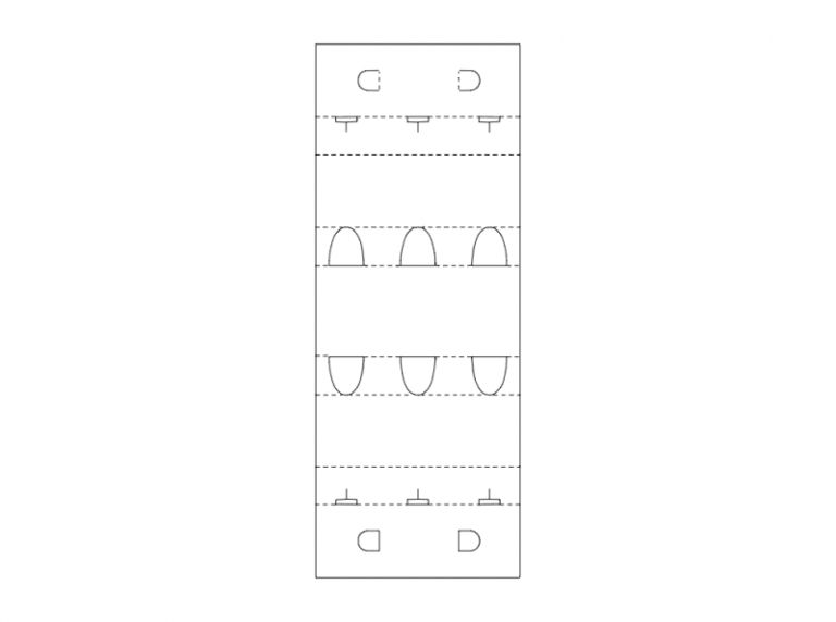Shark Cribbage Board dxf File - CNC FILE
