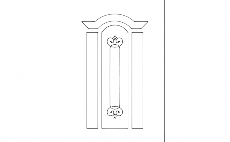 Wooden Door Design dxf File - Cnc File