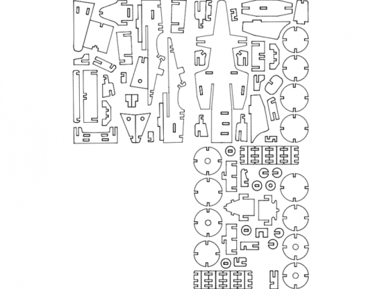 Shark Cribbage Board dxf File - CNC FILE