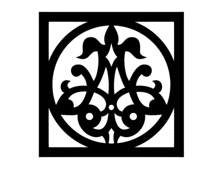 Flower Scroll dxf File