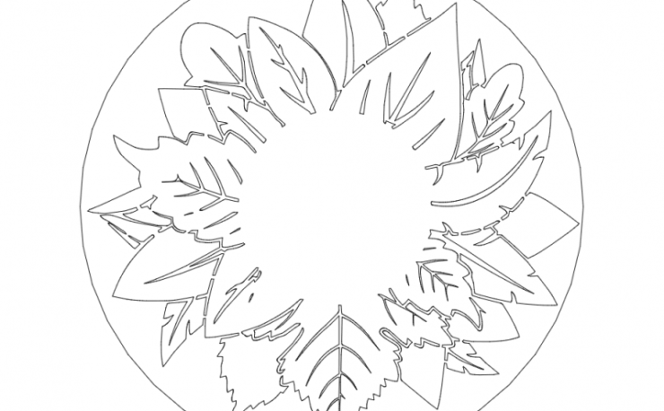 Leaf dxf File - Cnc File