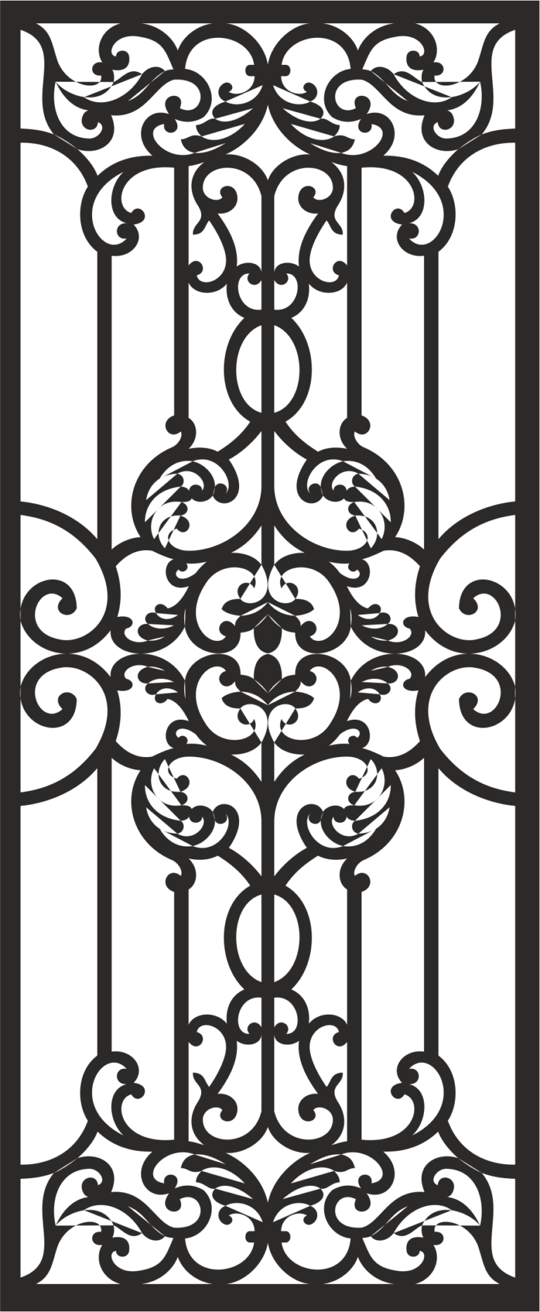 Tree Glass Door Design Free Vector - Cnc File