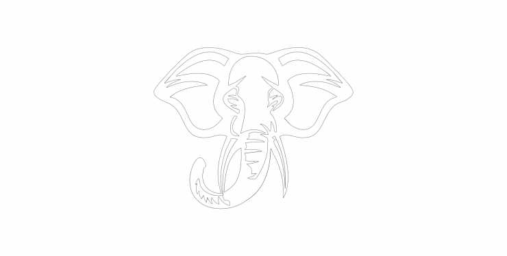 Elephant dxf File - Cnc File