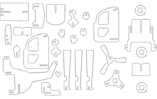 Round Floral Pattern dxf File