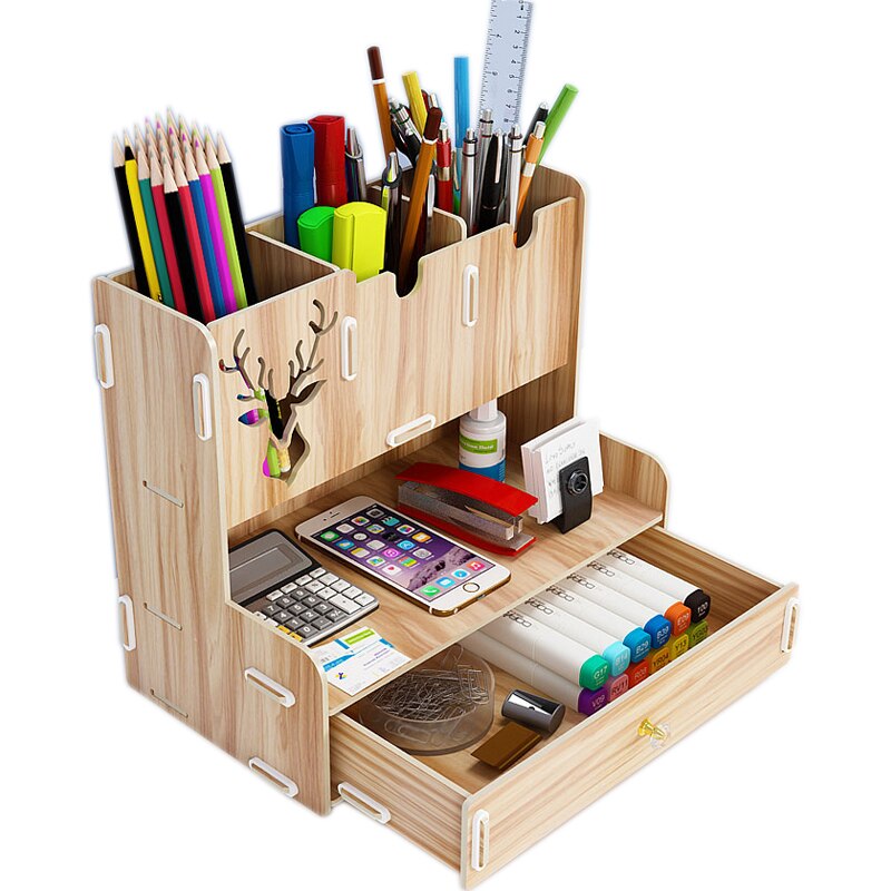 Laser Cut Desktop Organizer Multifunctional Pen Holder Desktop ...