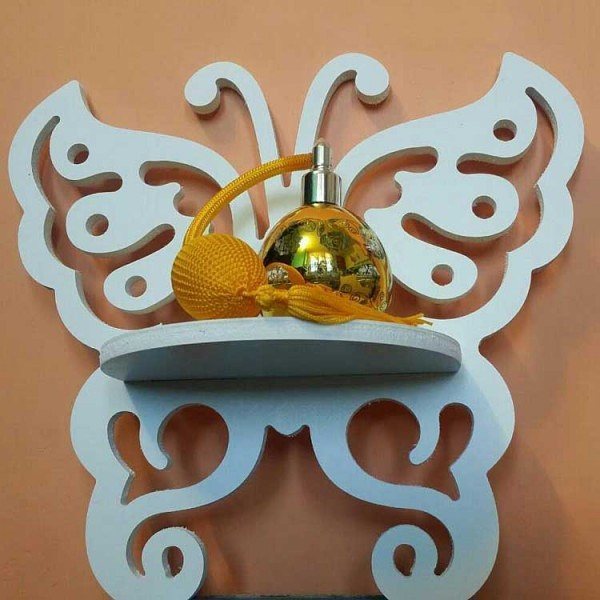 Laser Cut Butterfly Wall Shelf Rack Template Free Vector - CNC FILE
