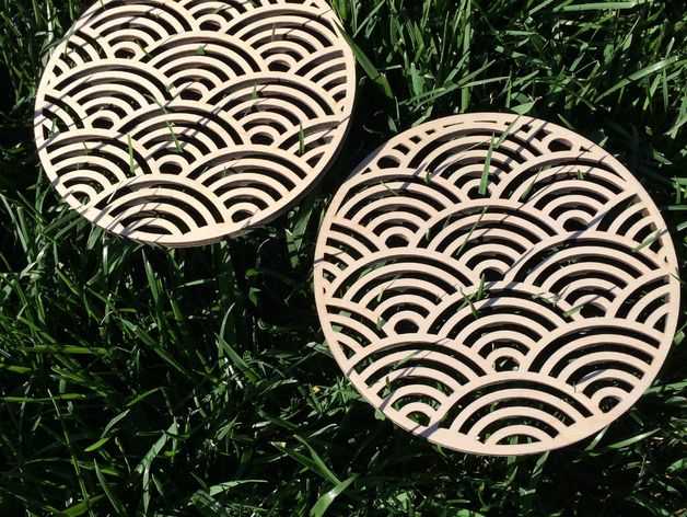 Wooden Trivet Seigaiha DXF File - CNC FILE