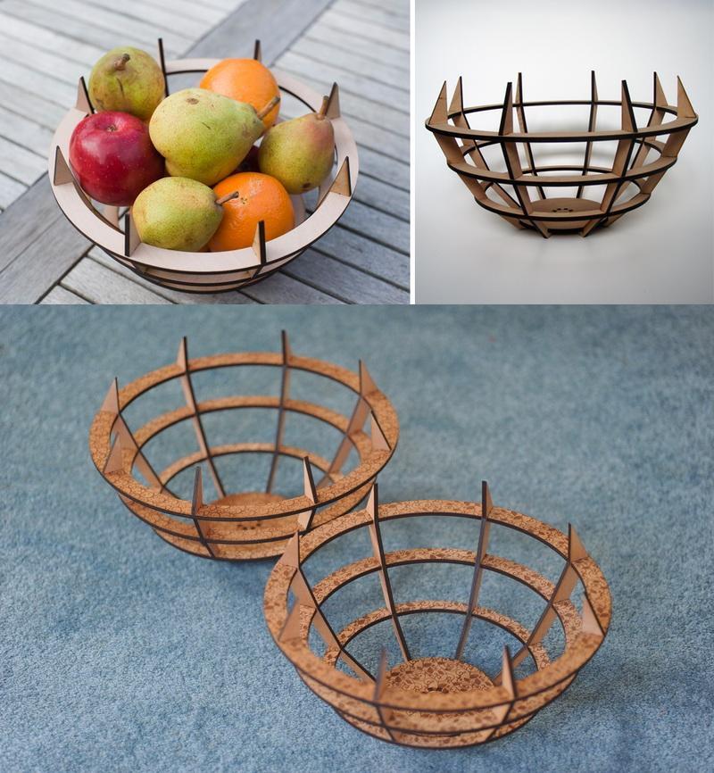 Laser Cut Fruit Bowl Template Free Vector - CNC FILE