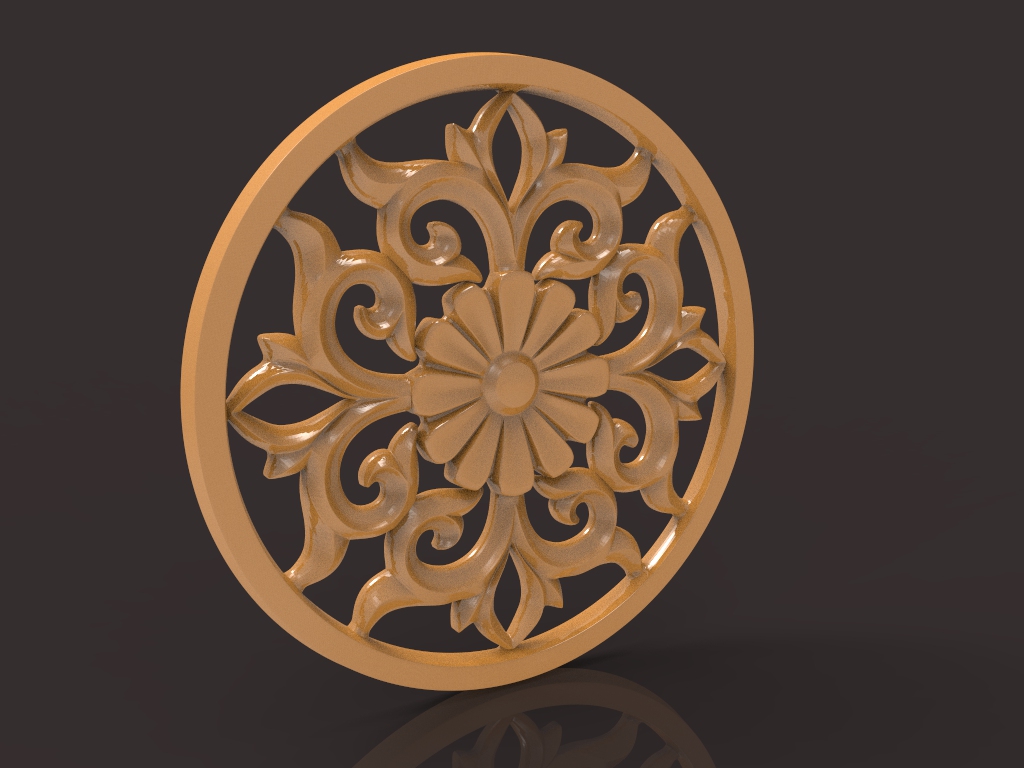 Carved Decor Central 3D Model For CNC Router Stl File - CNC FILE