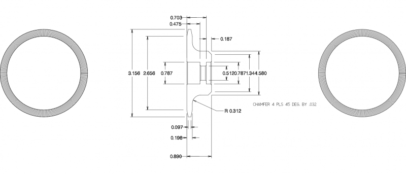 Gear Disk dxf File - CNC FILE