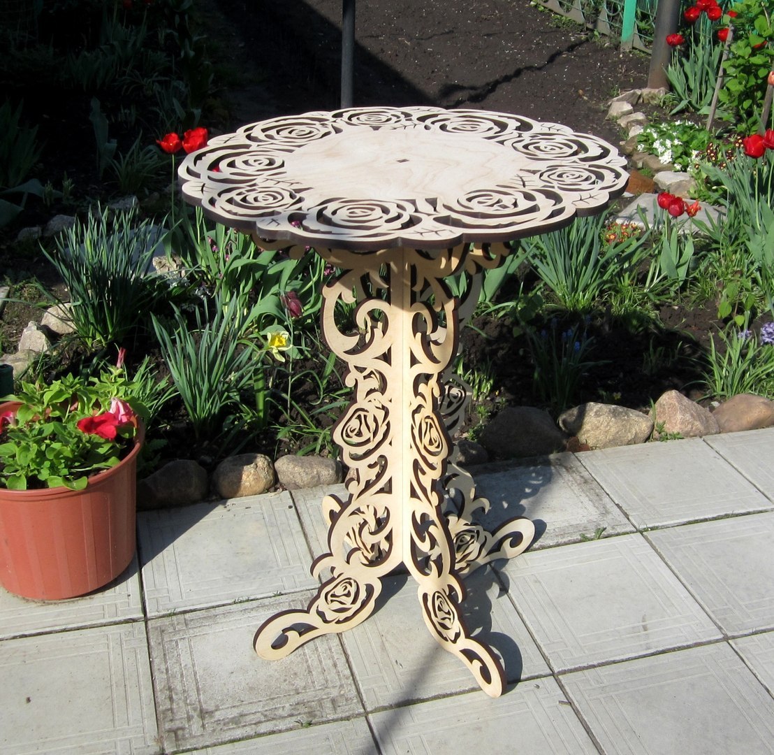 Home Decoration Ornamental Round Table DXF File - CNC FILE