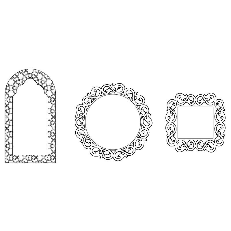 ayna seccade dxf File - CNC FILE