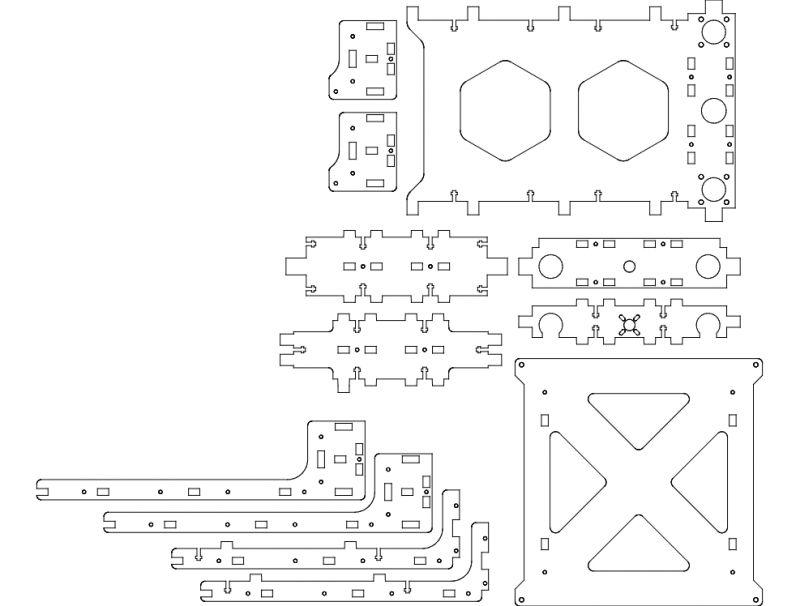 Ulti v1.0 Wood Table dxf File - CNC FILE
