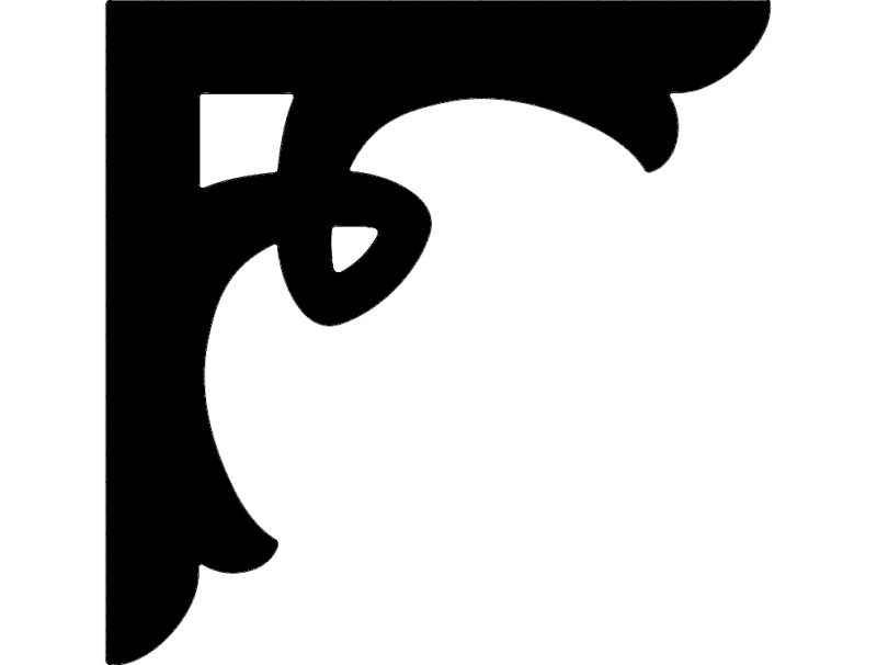 Corner Design Kron 0008 dxf File - CNC FILE
