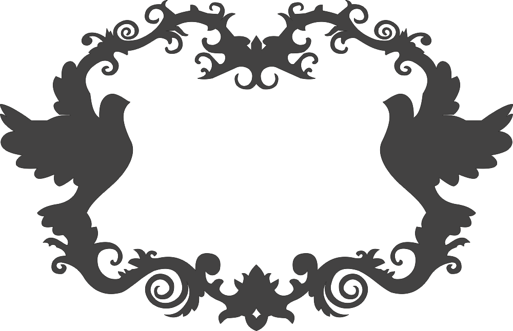Decor Birds Frame DXF File - CNC FILE