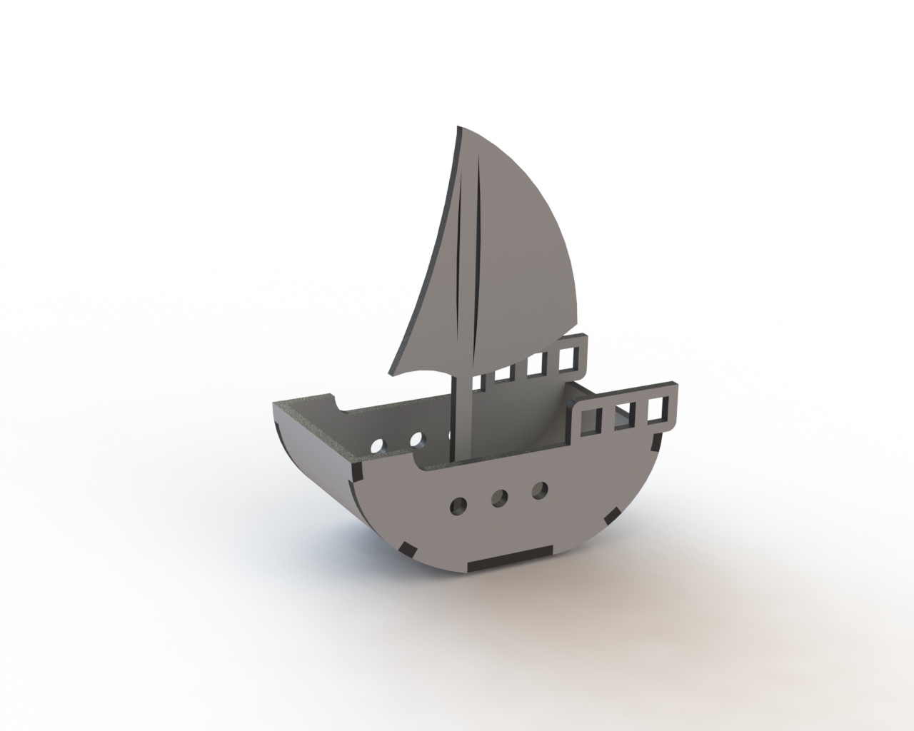 Sailing Ship Laser Cut Free Vector - Cnc File