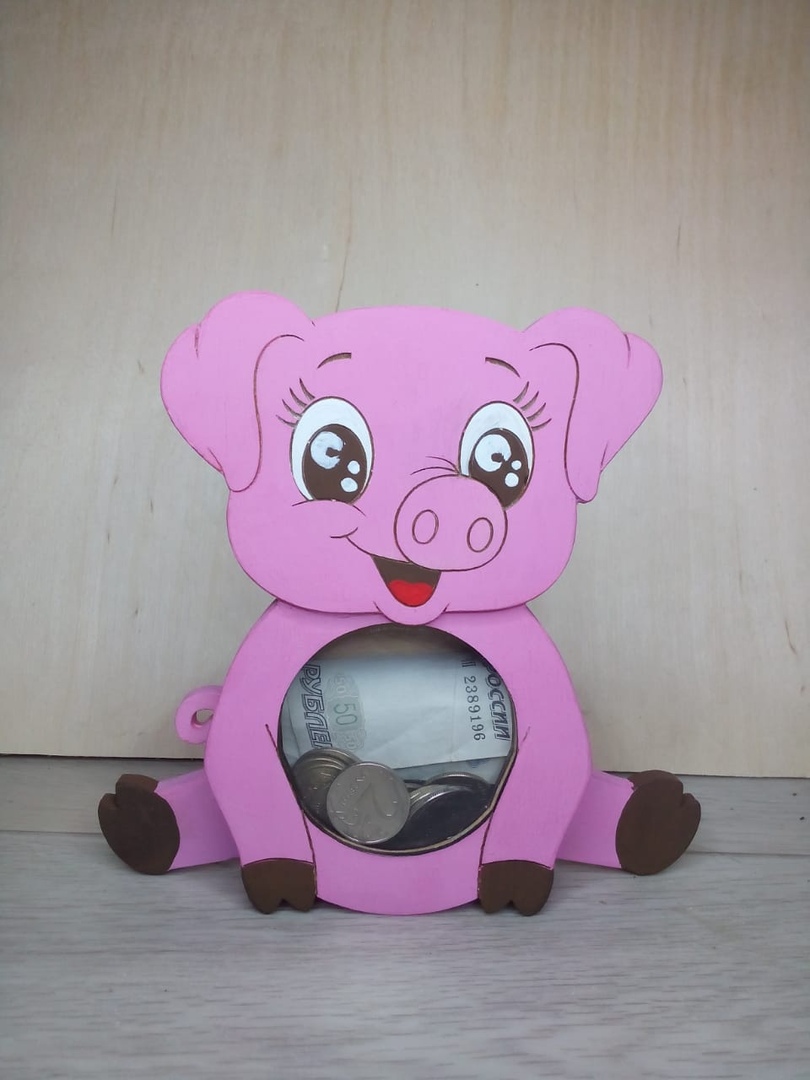 Laser Cut Children Piggy Bank Free Vector - CNC FILE