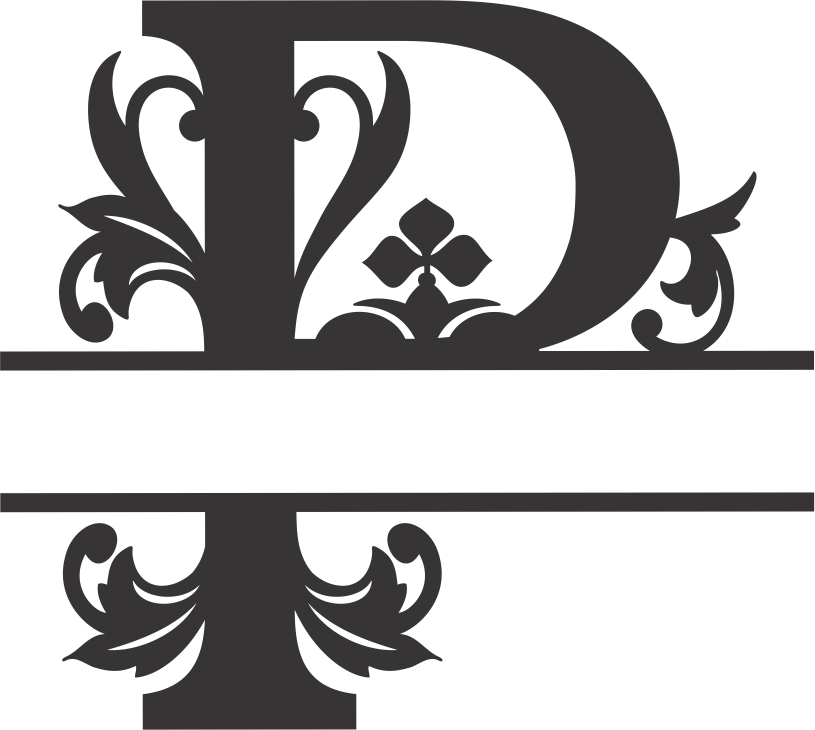 Regal Split Font P DXF File - Cnc File