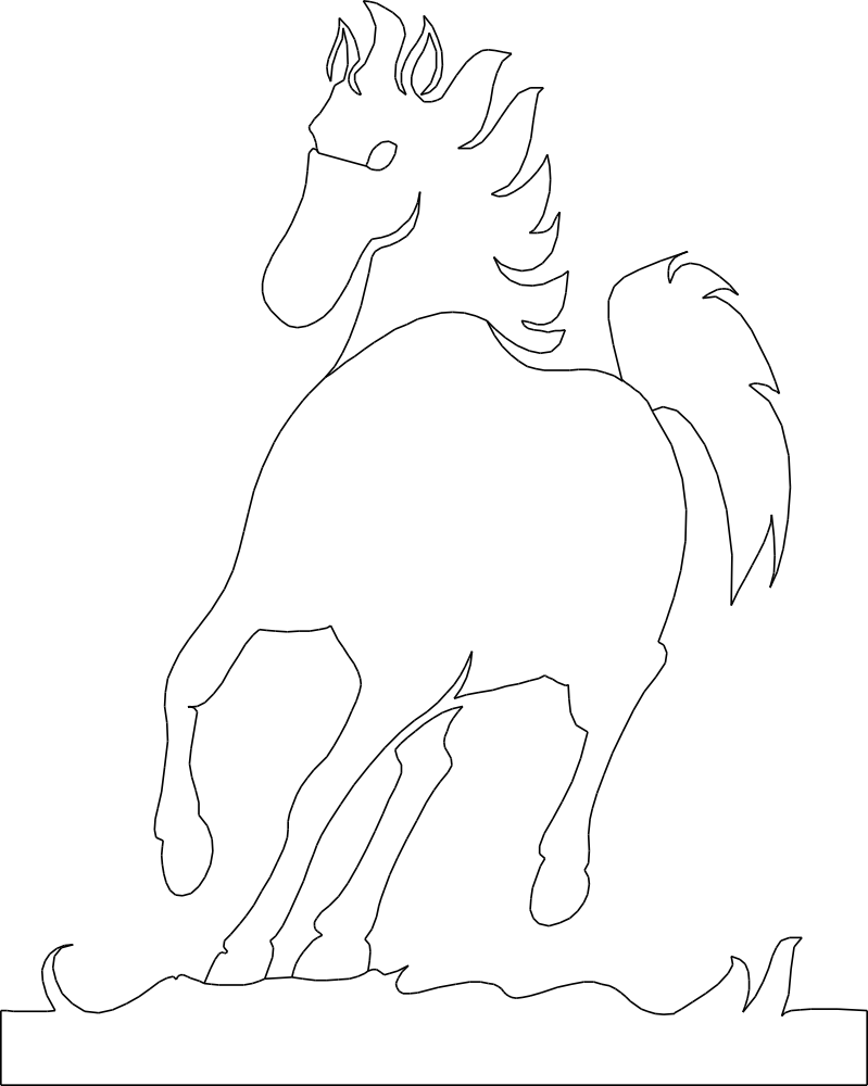 Running Horse DXF File - Cnc File