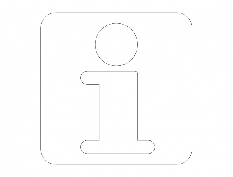 Info Road Sign dxf File - CNC FILE