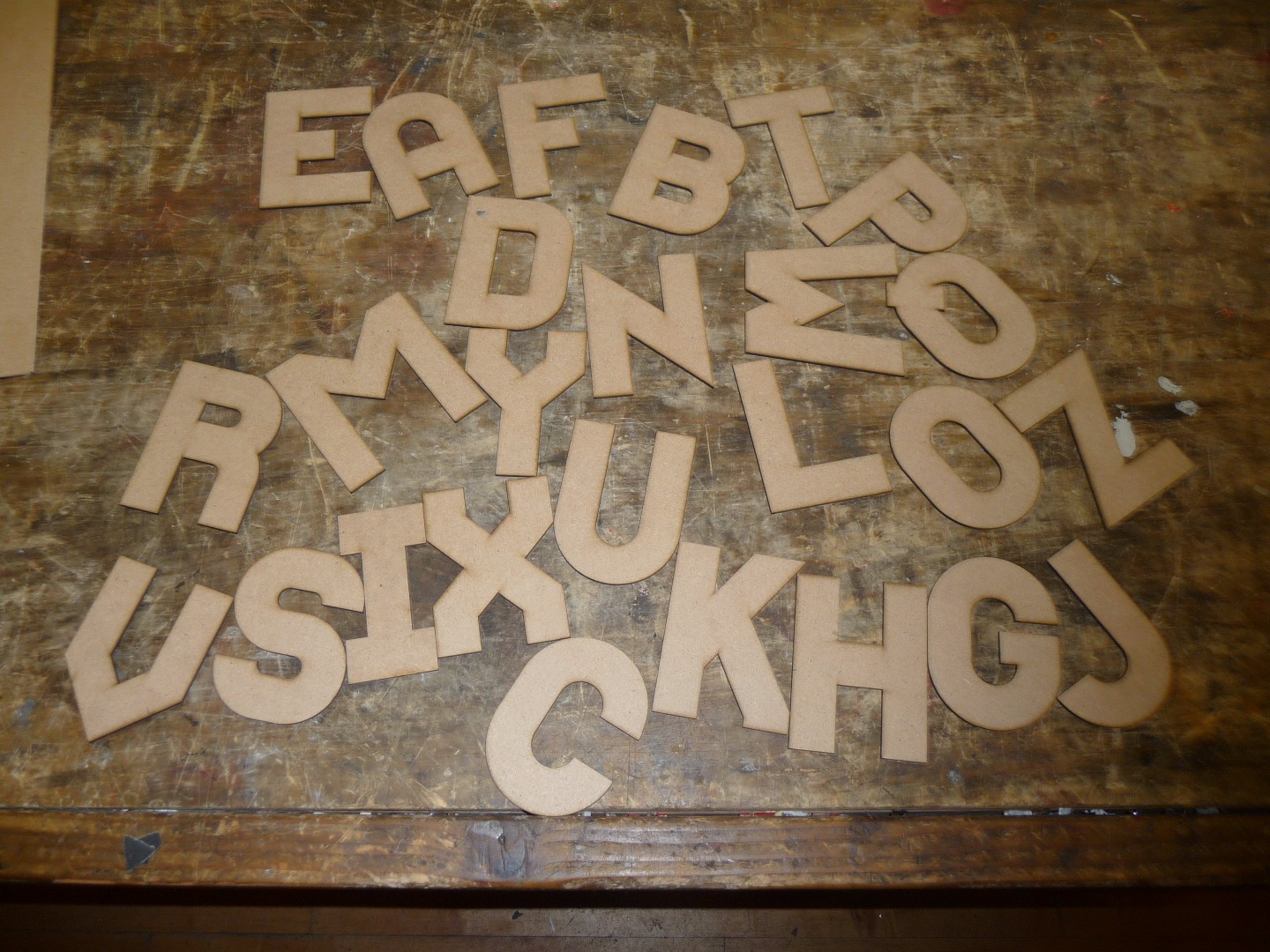 Laser Cut Wooden Alphabet Letters DXF File - CNC FILE