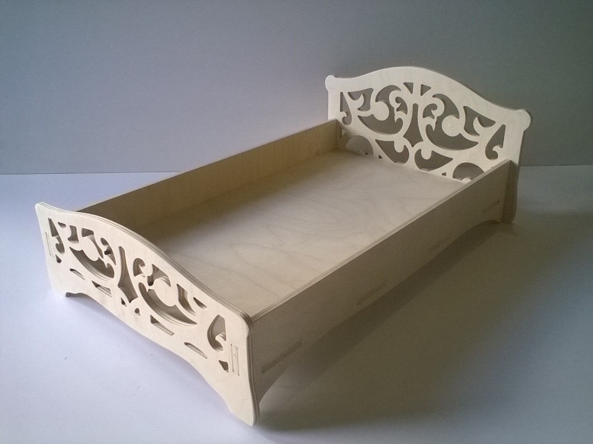 Laser Cut Toy Crib For Dolls DXF File - Cnc File