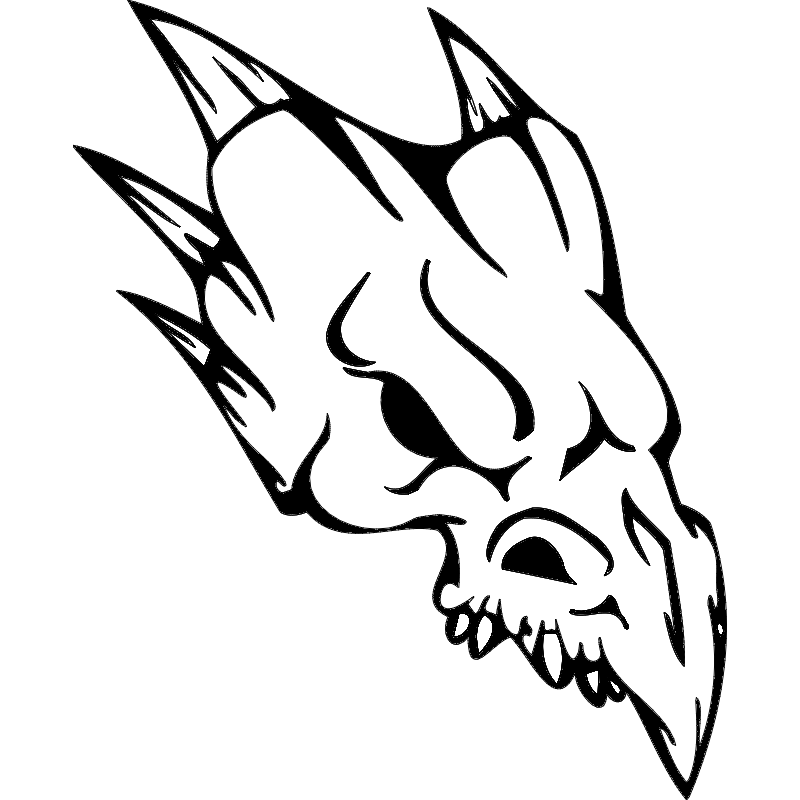 Skull 018 dxf File - CNC FILE