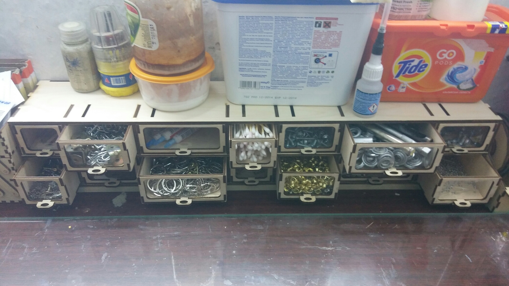 Laser Cut Rack With Drawers Free Vector - CNC FILE