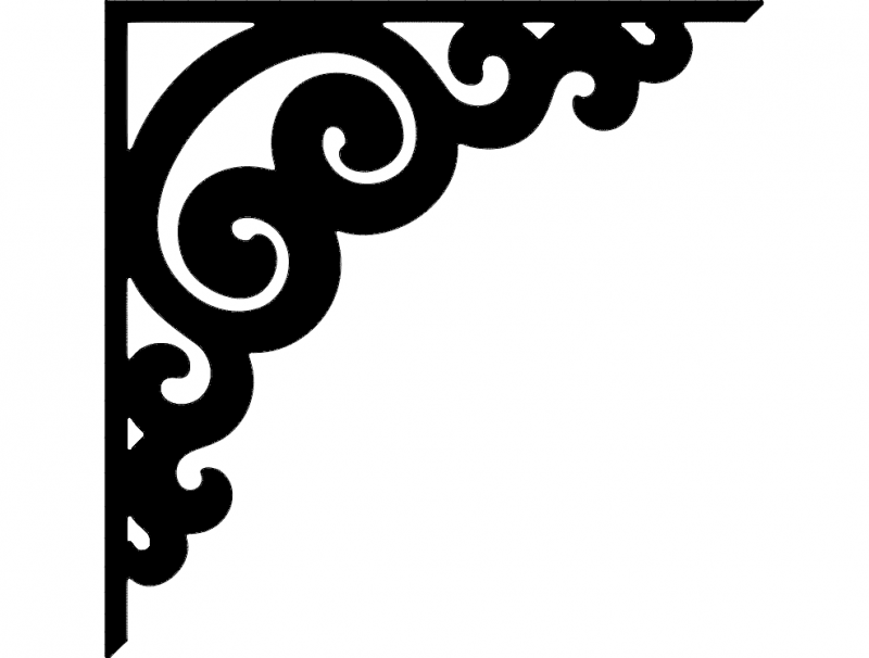 Corner Design Kron 0014 dxf File - CNC FILE