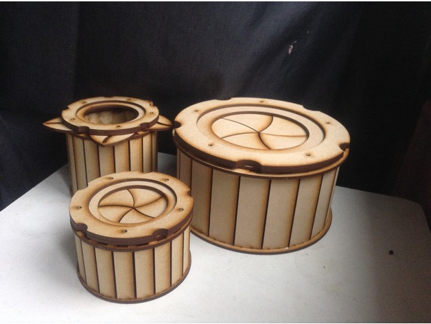 Iris Box – Medium dxf File - CNC FILE