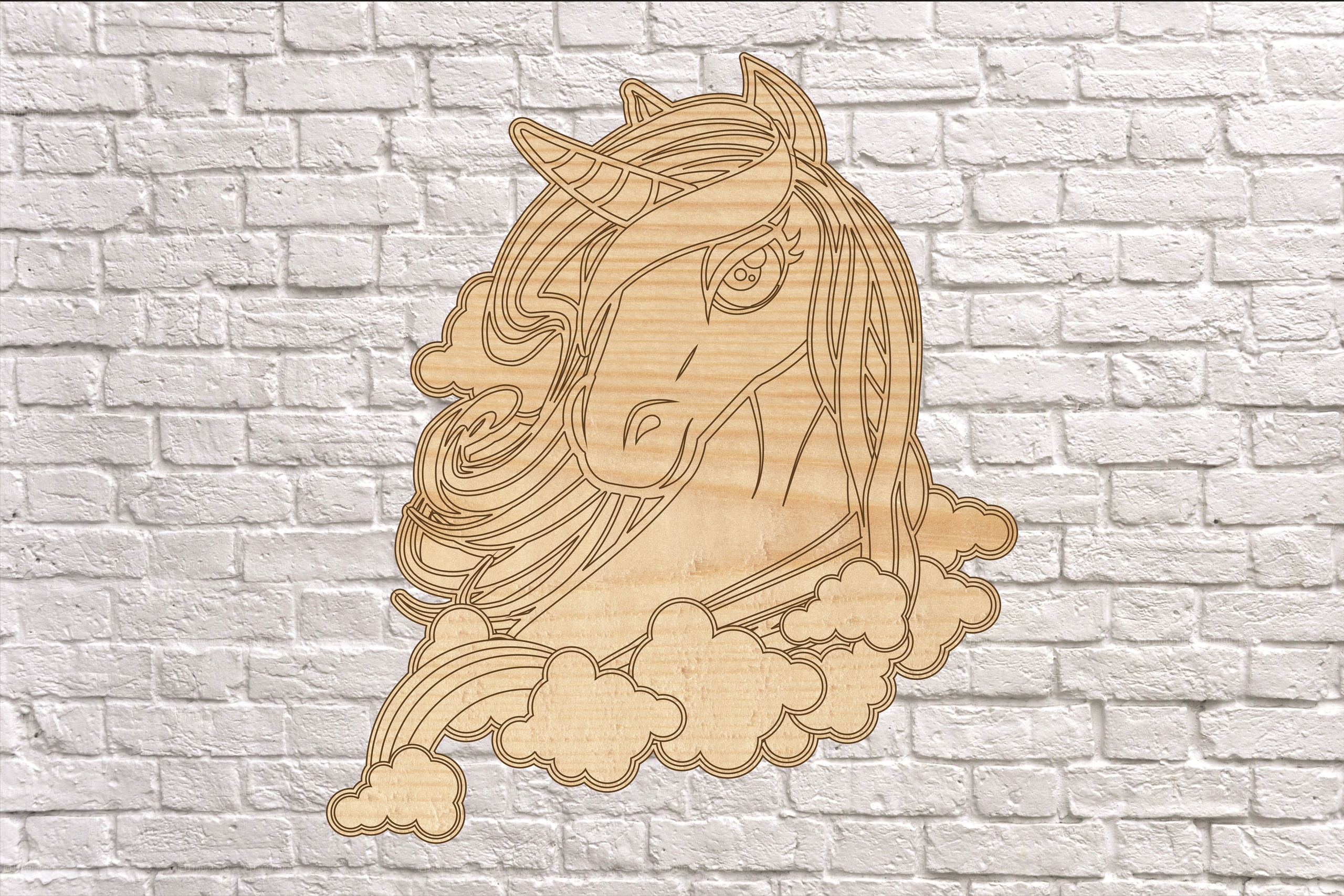 Unicorn Clock DXF File - Cnc File