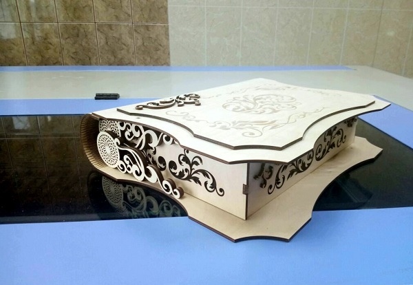 Laser Cut Decorative Folding Book Box Free Vector - CNC FILE