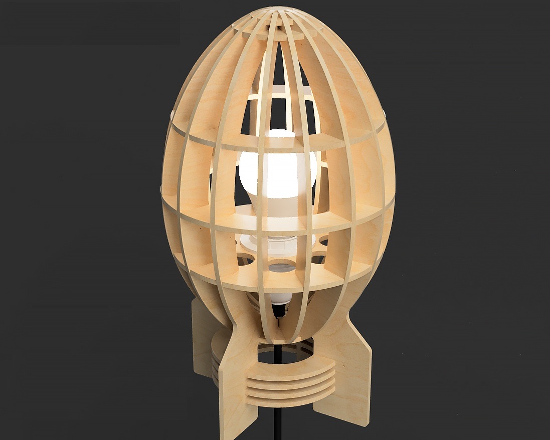 Laser Cut Bomb Lamp Free Vector - Cnc File