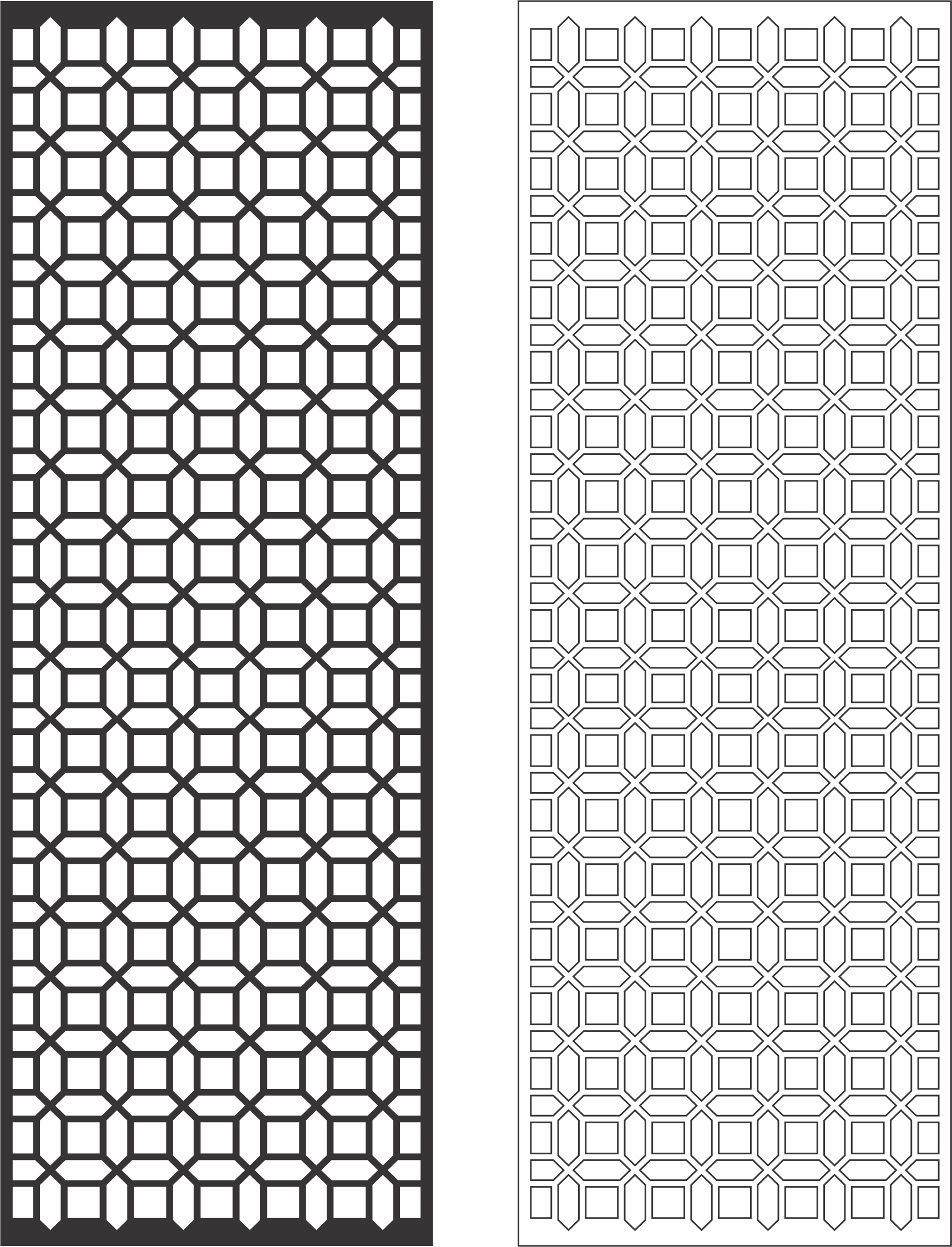 Geometric Decorative Grille Free Vector - CNC FILE