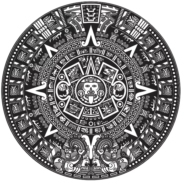 aztec calendar svg - CNC FILE